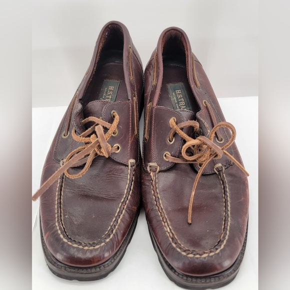 H.S. Trask | Shoes | Hs Trask Mens Brown Leather Loafers Kiltie Moc Toe ...